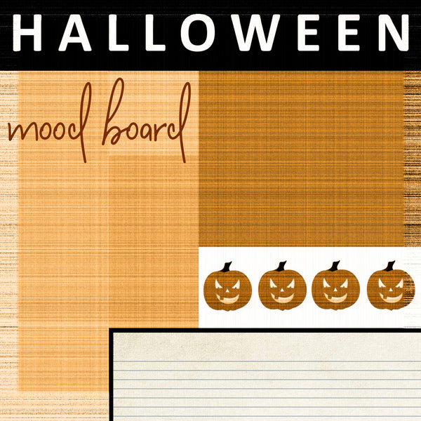 Halloween Mood Board Printable Paper - DIY Craft Club