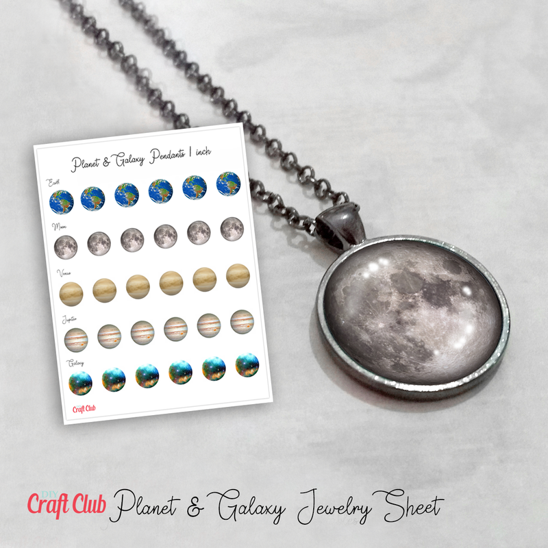 Printable Jewelry Sheet | Planets & Galaxy - DIY Craft Club
