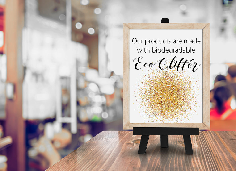 Craft Show Printables | Eco Friendly Glitter Sign - DIY Craft Club