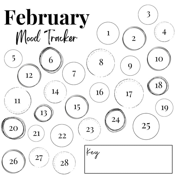 February Mood Tracker Printable - DIY Craft Club
