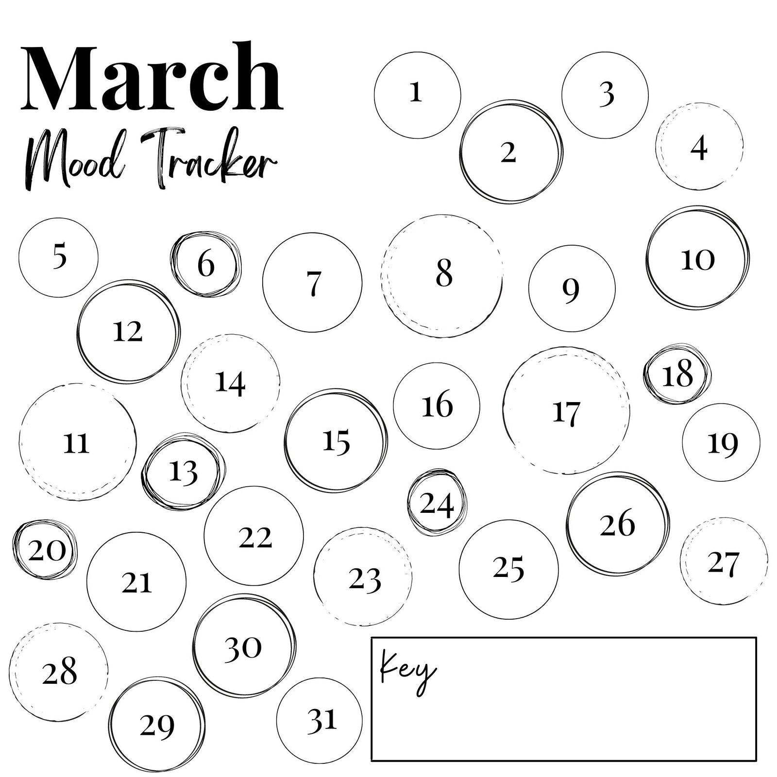 March Mood Tracker Printable - DIY Craft Club