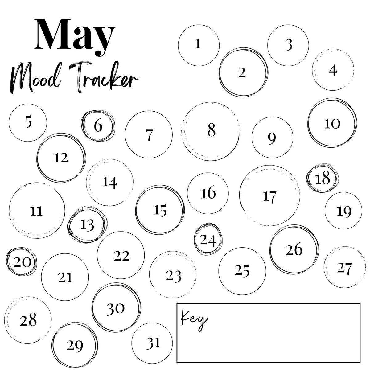 May Mood Tracker Printable - DIY Craft Club