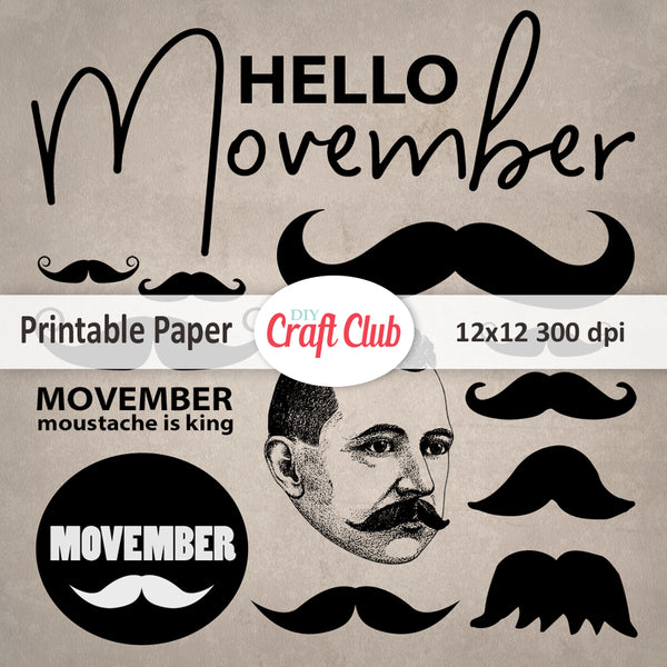 Movember Printables | Make It A Movember To Remember - DIY Craft Club
