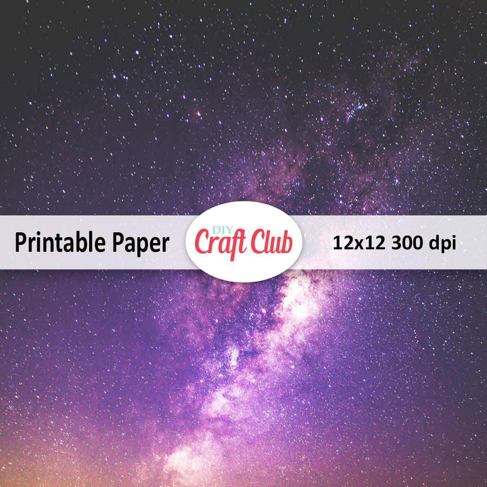 Printable Purple Galaxy