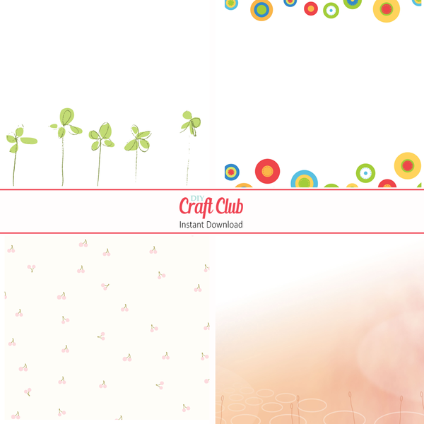 Floral Bundle Printable Paper - DIY Craft Club