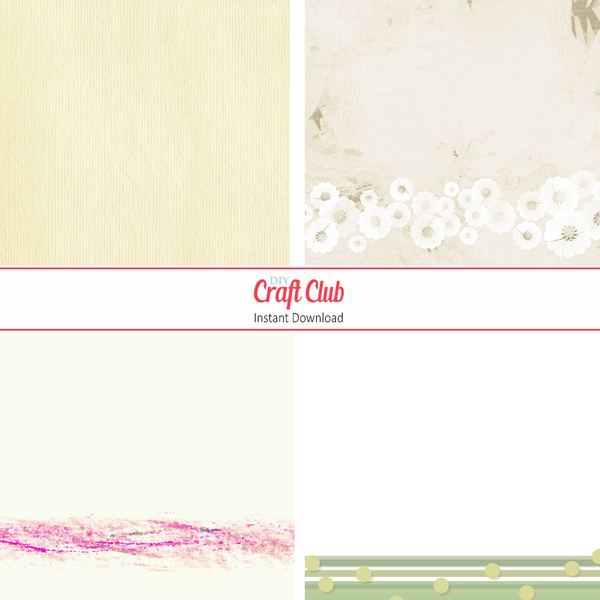 Floral Bundle Printable Paper - DIY Craft Club