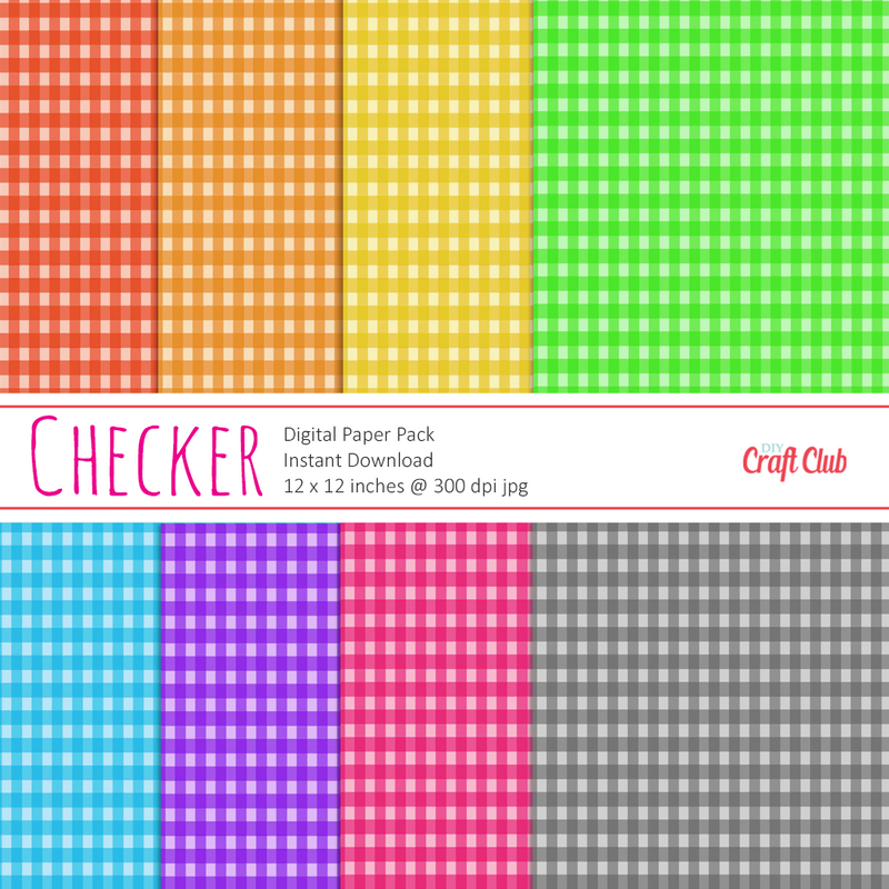 Checker Bundle Printable Paper - DIY Craft Club