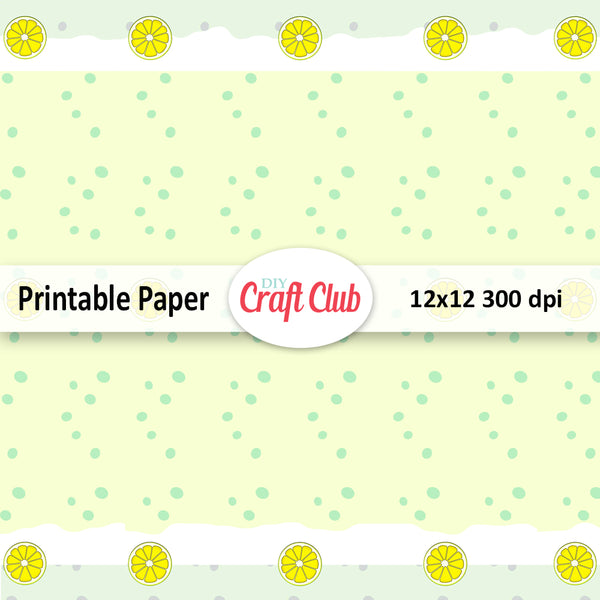 Lemon Printable Paper - DIY Craft Club