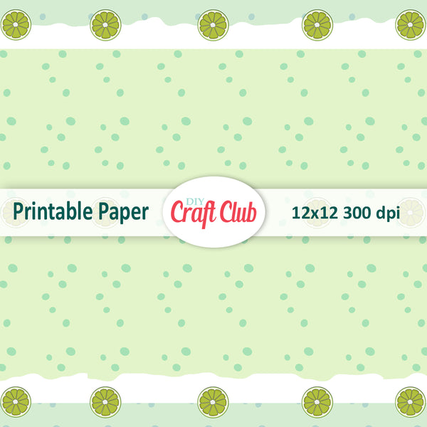 Limes Printable Paper - DIY Craft Club