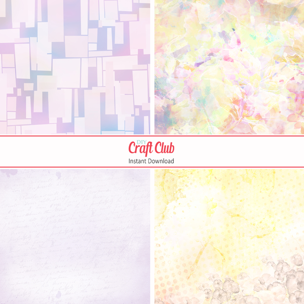 Pastel Bundle Printable Paper - DIY Craft Club
