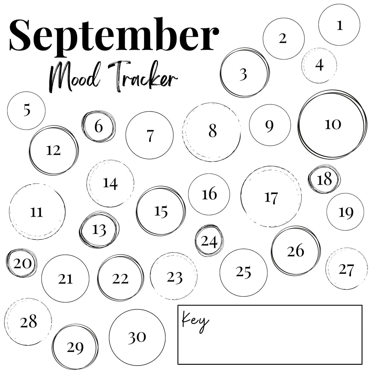 September Mood Tracker Printable - DIY Craft Club