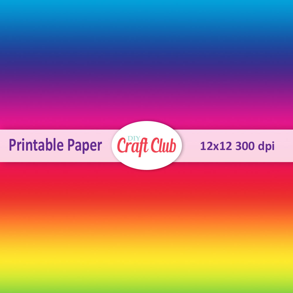 Rainbow Ombre | Printable Crafting Papers | Huge Selection! - DIY Craft ...