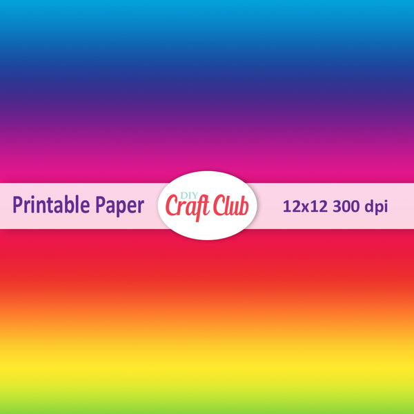 Rainbow Ombre | Printable Crafting Papers | Huge Selection! - DIY Craft ...