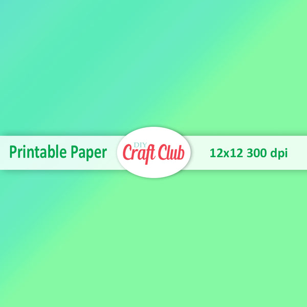 Green Gradient Printable Paper | Hundreds Of Designs! - DIY Craft Club