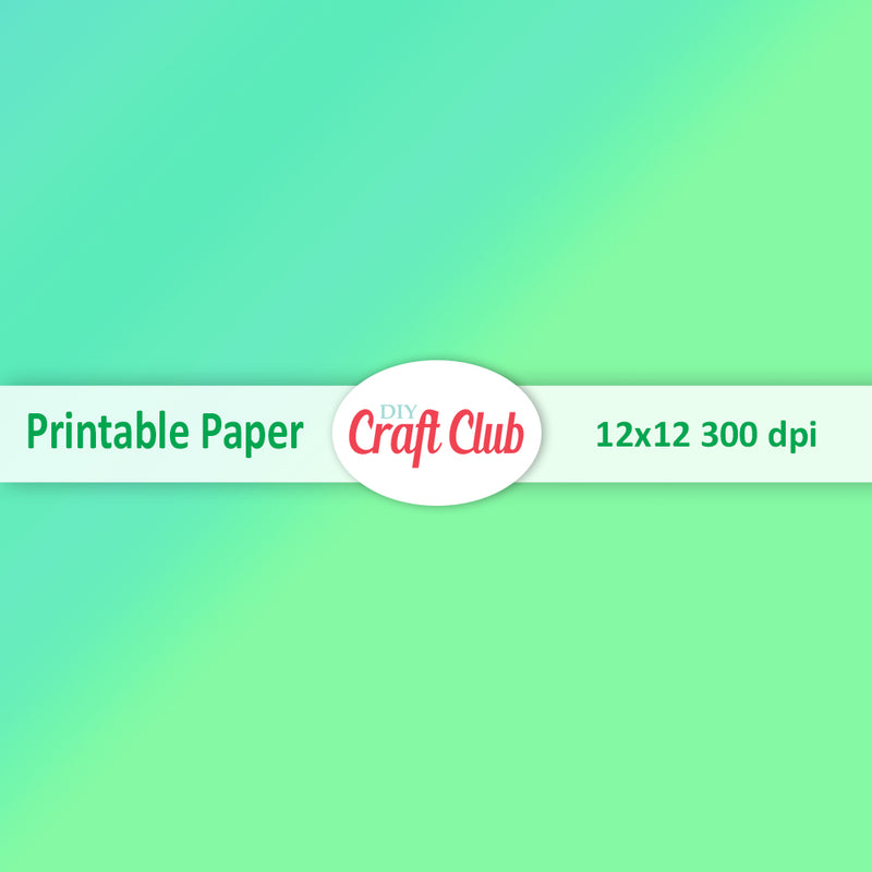 Green Gradient Printable Paper | Hundreds Of Designs! - DIY Craft Club