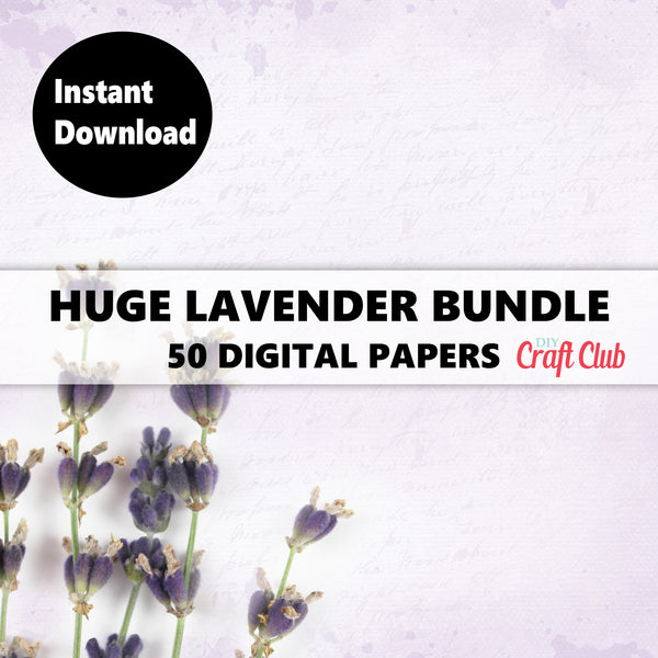 Lovely Lavender Digital Paper Pack - DIY Craft Club