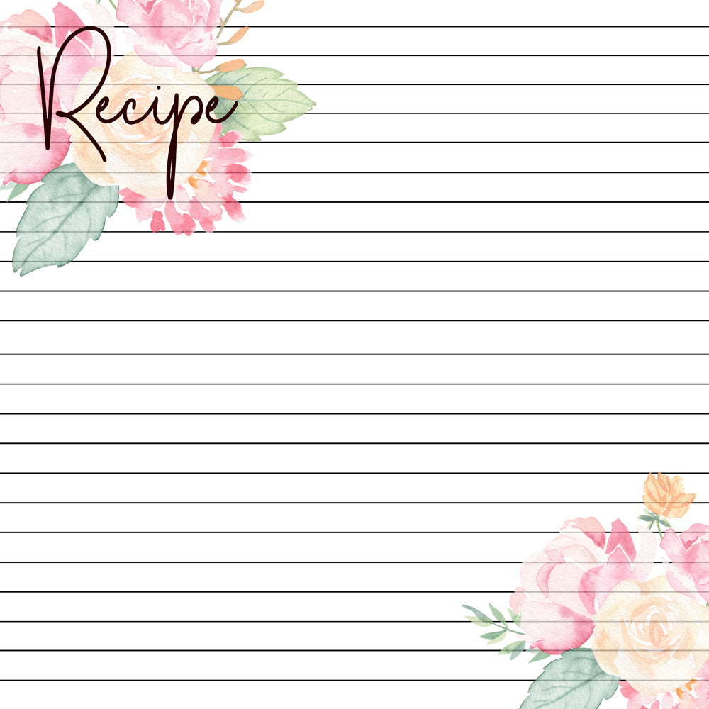 Printable Recipe Paper | Lined Papers - DIY Craft Club