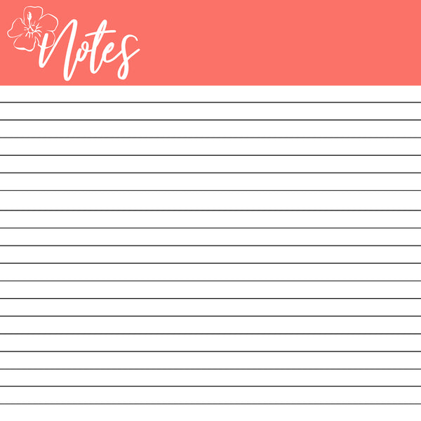 Living Coral Printable Lined Scrapbooking Paper Designs - DIY Craft Club