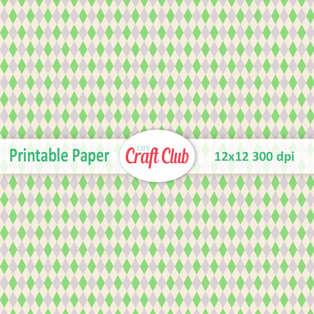 Green Patterned Paper | Print Your Own Paper Designs - DIY Craft Club