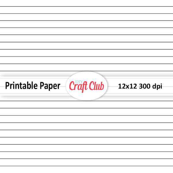 FREE Plain Lined Printable Paper: Download and print - DIY Craft Club