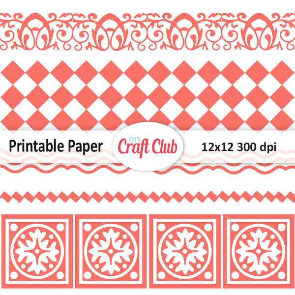 Printable Washi | Scrapbooking Papers To Print - DIY Craft Club